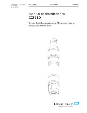 Endres+Hauser CCS51D Instrucciones de operación | Manualzz