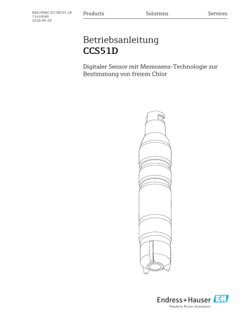 Endres+Hauser CCS51D Bedienungsanleitung | Manualzz