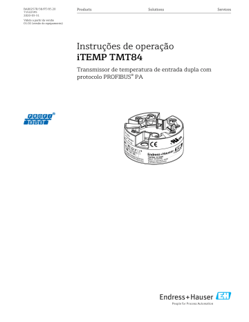 Endres+Hauser iTEMP TMT84 Instruções de operação | Manualzz