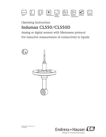 Endres+Hauser Indumax CLS50D/CLS50 Operating Instruction | Manualzz