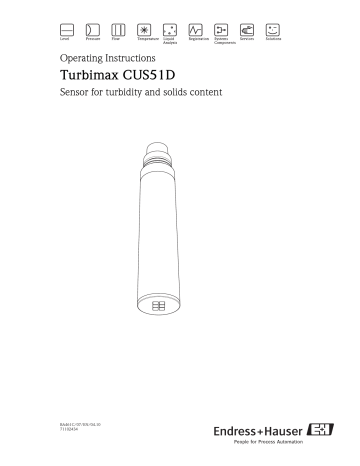 Endres+Hauser Turbimax CUS51D Operating Instruction | Manualzz