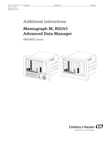 Endres+Hauser Memograph M, RSG45 Operating Instruction | Manualzz