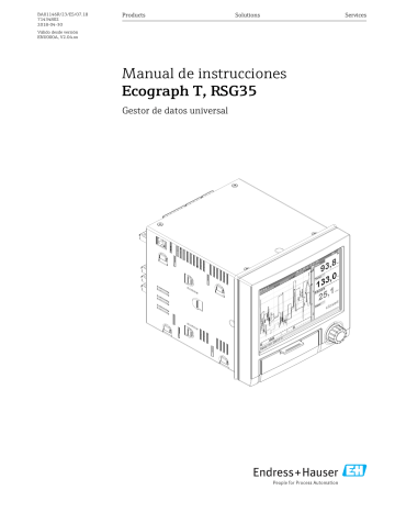 Endres+Hauser Ecograph T, RSG35 Instrucciones de operación | Manualzz