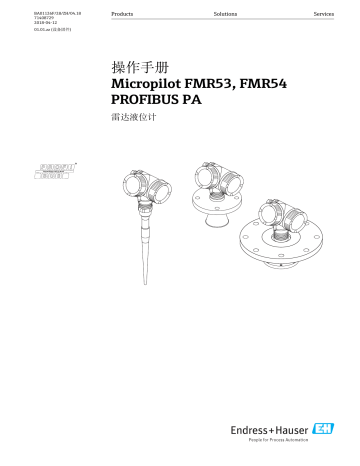 Endres+Hauser Micropilot FMR53, FMR54 PROFIBUS PA 取扱説明書 | Manualzz