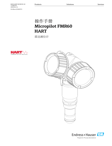 Endres+Hauser Micropilot FMR60 HART 取扱説明書 | Manualzz