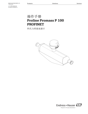 Endres+Hauser Proline Promass P 100 PROFINET 取扱説明書 | Manualzz