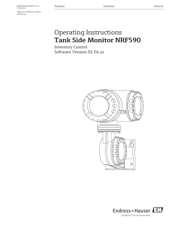 Endres+Hauser Tank Side Monitor NRF590 Operating Instruction | Manualzz