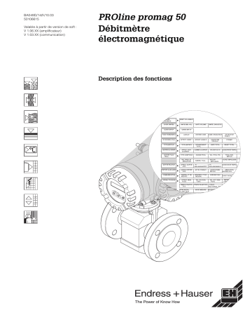 Endres+Hauser Proline Promag 50 Mode d'emploi | Manualzz