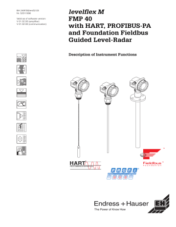 Endres+Hauser Levelflex M FMP40, FMP41C, FMP43, FMP45 HART, PA, FF ...