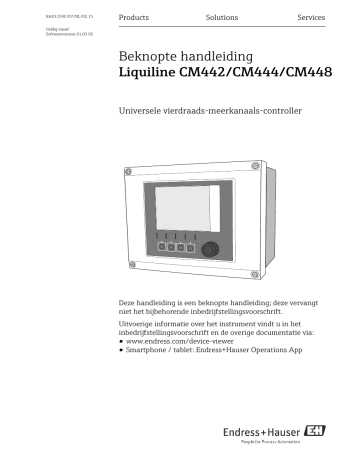 Endres+Hauser Liquiline CM442/CM444/CM448 Handleiding | Manualzz