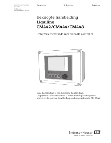 Endres+Hauser Liquiline CM442/CM444/CM448 Handleiding | Manualzz