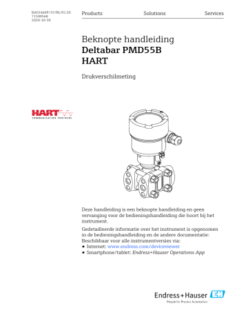 Endres+Hauser Deltabar PMD55B Handleiding | Manualzz