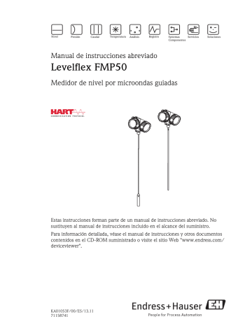 Endres+Hauser Levelflex FMP50 HART Brief Manual de usuario | Manualzz
