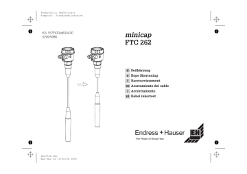 Endres+Hauser Minicap FTC 262 Manuel utilisateur | Manualzz