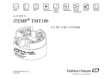 Endres+Hauser iTEMP® TMT180 Brief User manual | Manualzz