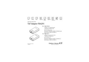 Endres+Hauser ToF Adapter FXA291 Quick guide | Manualzz