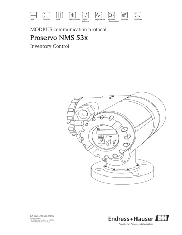 Endres+Hauser MODBUS communication protcol-Proservo NMS5 Short Instruction | Manualzz