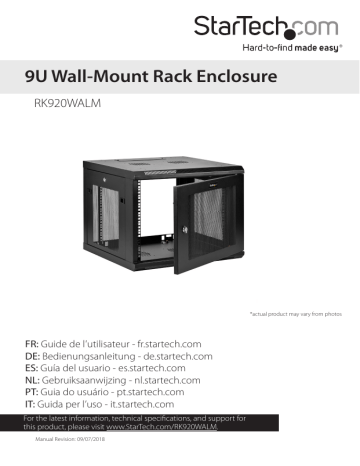 StarTech.com RK920WALM 9U Wall-Mount Server Rack Cabinet Owner's Manual ...