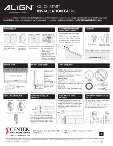 Gentek ALIGN Installation Instructions | Manualzz