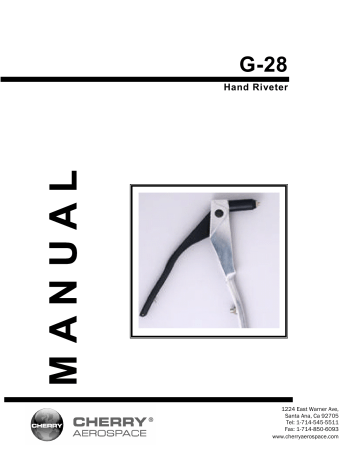 Cherry Aerospace G28 Hand Riveter Installation Manual | Manualzz