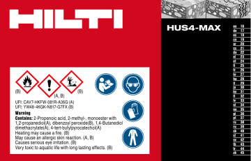 Hilti HUS4-MAX Kasutusjuhend | Manualzz