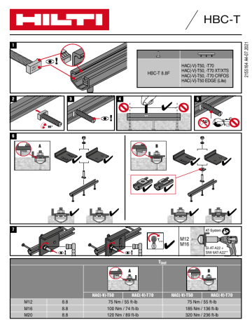 Hilti HBC-T Operating instructions | Manualzz