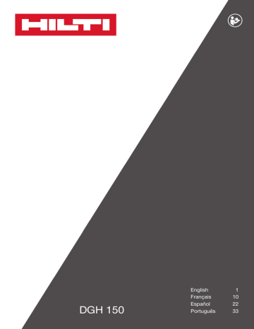 Hilti DGH 150 Operating Instruction | Manualzz