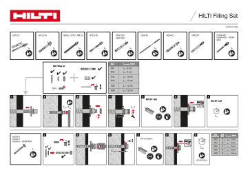 Hilti Seismic/Filling set Instruction for use | Manualzz