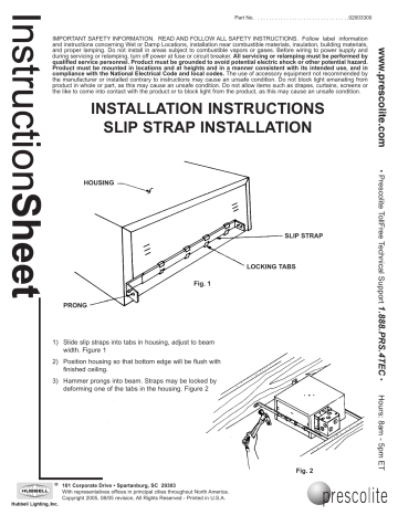 Prescolite 02003300 Installation Manual | Manualzz