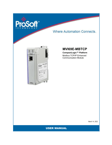 ProSoft Technology MVI69E-MBTCP ProductsModbus TCP/IP Enhanced ...