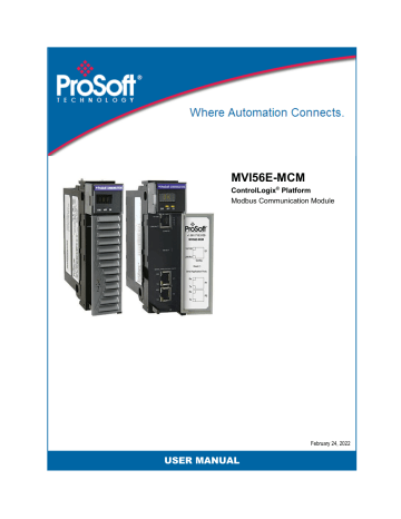 ProSoft Technology MVI56E-MCM/MCMXT ProductsModbus Master/Slave ...
