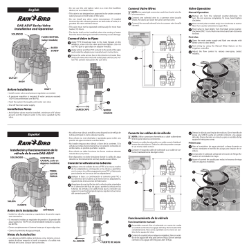 Rain Bird DAS/ASVF SureFlow Automatic Anti-Siphon Valf Owner's Manual ...