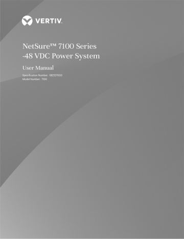 Vertiv UM582127000 NetSure 7100 User Manual | Manualzz