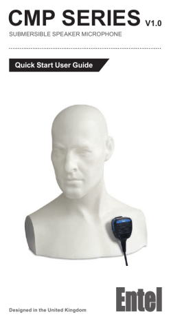 Entel CMP Submersible Speaker Microphone User guide | Manualzz