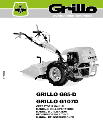 Grillo G 107d Walking Tractor Benutzerhandbuch | Manualzz