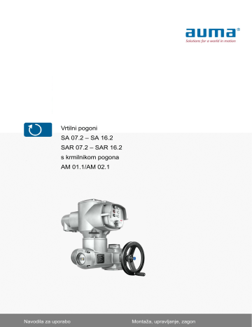 AUMA Multi-turn actuators SA 07.2 Navodila za uporabo | Manualzz