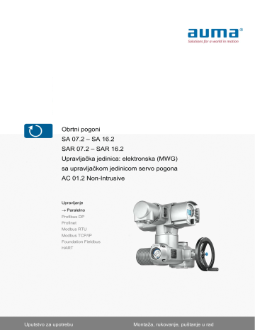 AUMA Multi-turn actuators SA 07.2 Operativne instrukcije | Manualzz