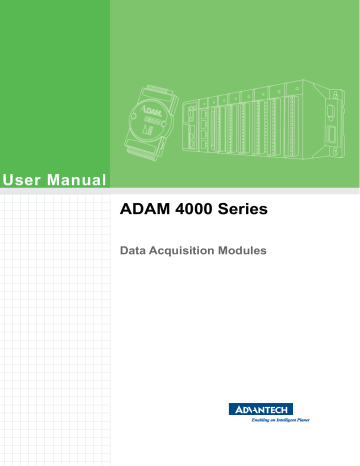 Advantech ADAM-4060 4Relay RS-485 Remote I/O User Manual | Manualzz