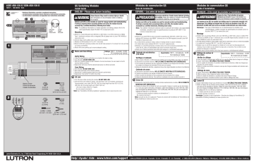 Lutron LQSE-4S8-120-D Switching Modules Installation Guide | Manualzz
