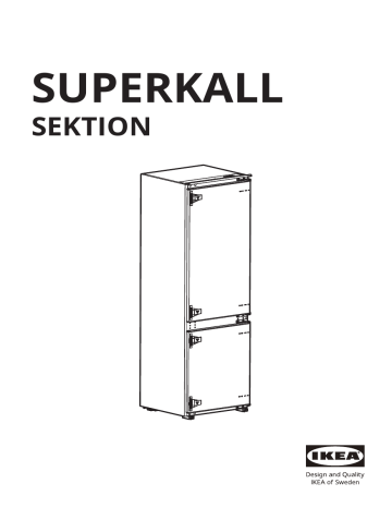 Ikea 104.621.56 SUPERKALL SEKTION Built-In Refrigerator Instruction ...