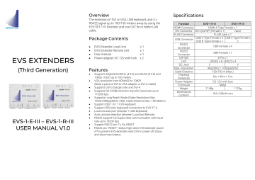 APANTAC EVS-1-E-III EVS Extenders User Manual | Manualzz