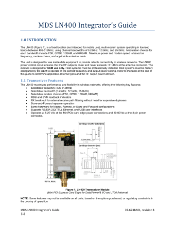 GE MDS LN400 Industrial Radio Module Installation Guide | Manualzz