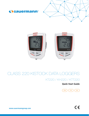 sauermann KT220 Class 220 Kistock Data Loggers User Guide | Manualzz