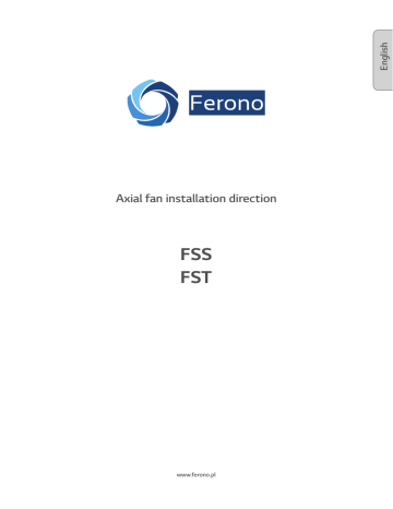 Ferono FSS630 FSS Axial Fans Installation Guide | Manualzz