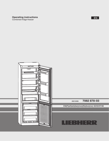 LIEBHERR 7082 878-03 Combined Fridge-Freezer Instruction manual | Manualzz