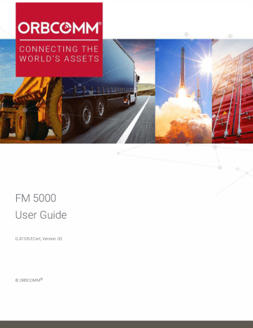 Orbcomm FM 5000 Fleet Tracking Device User Guide | Manualzz