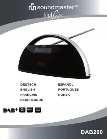 Soundmaster DAB200 Highline Portable FM/DAB Colod Radio instruction manual | Manualzz