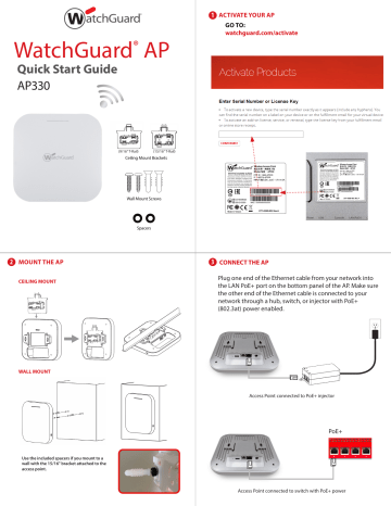 Watchguard AP330 WiFi 6 Wireless Access Point User Guide | Manualzz