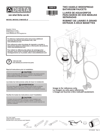 Delta Two Handle Widespread Bathroom Faucets User Manual | Manualzz