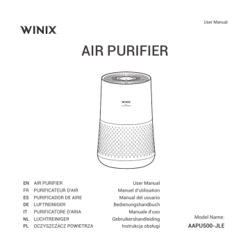 WINIX Air Purifier AAPU500-JLE User Manual | Manualzz